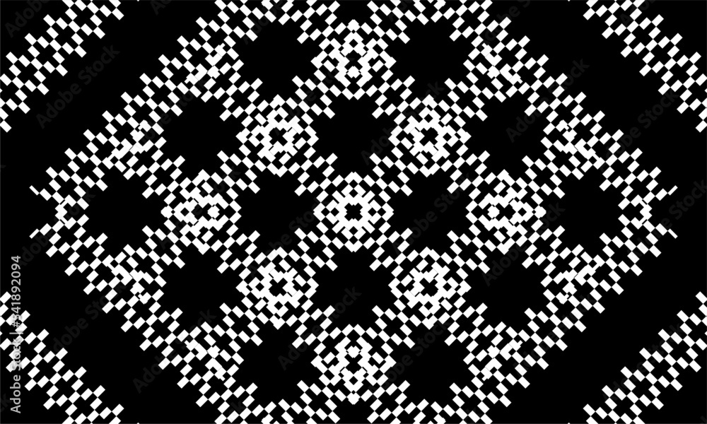 Seamless Motif Pattern Arranged of Rectangle Composition for Ornate ...