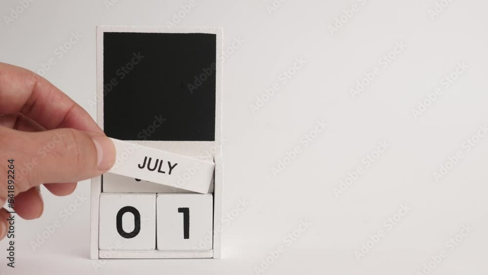 Calendar with the date July 1 and a place for designers. Illustration ...