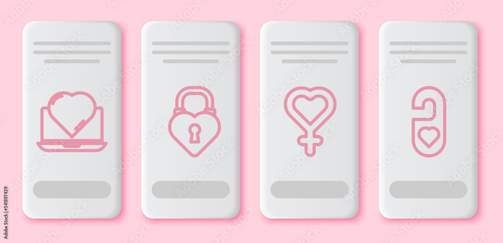 Set line Online dating app and chat, Castle in the shape of a heart ...