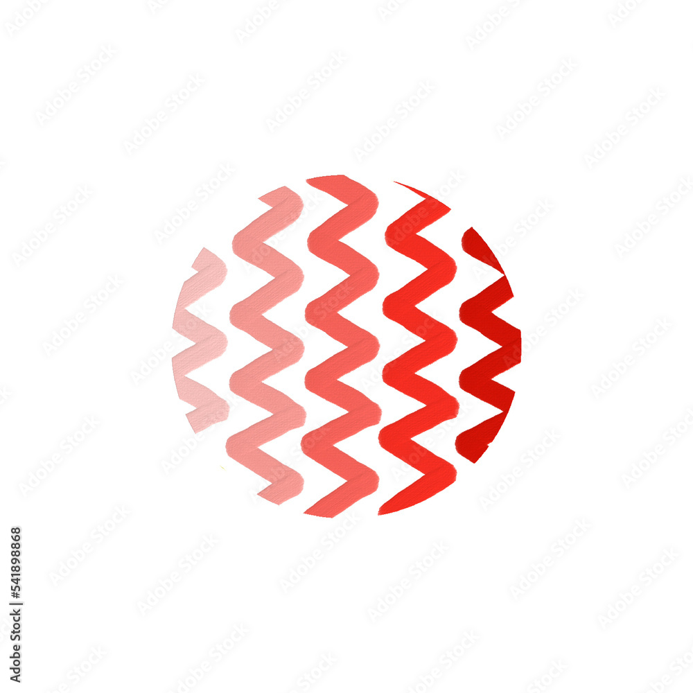 spiral prong round zigzag red tone Stock Illustration | Adobe Stock