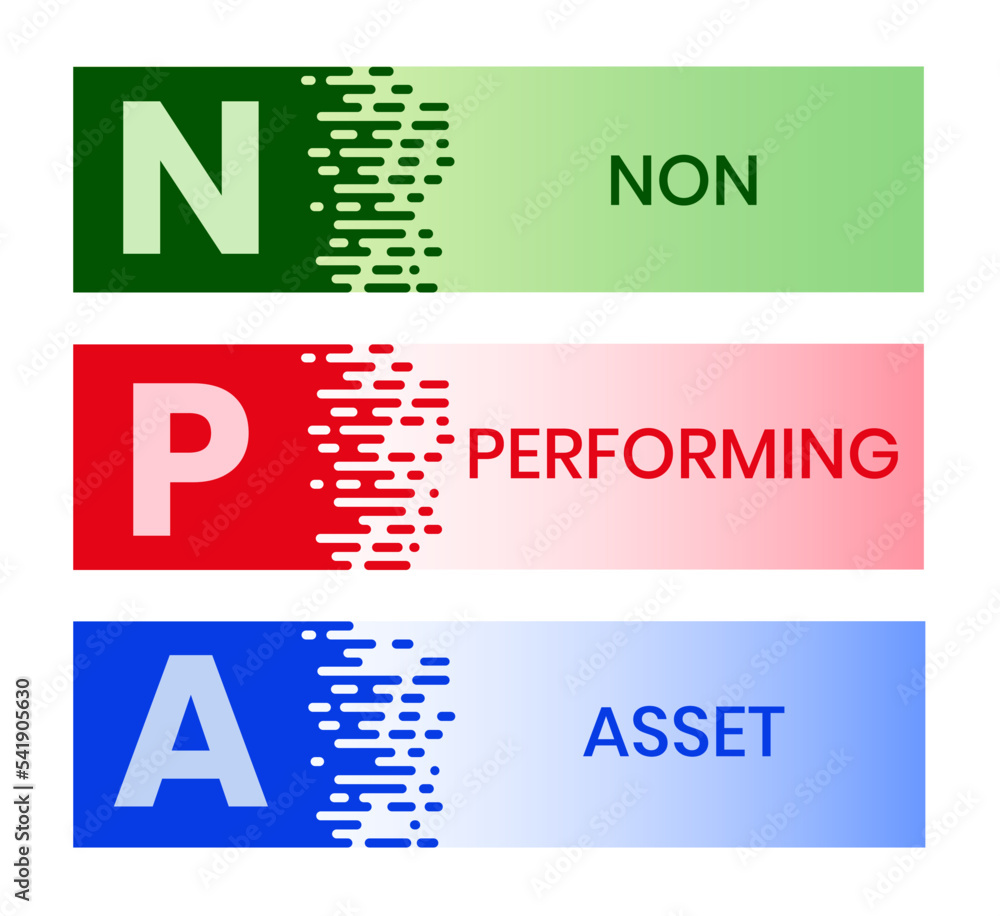 NPA - non performing asset. acronym business concept. vector ...
