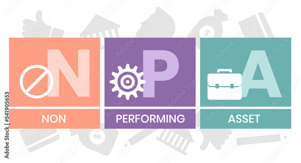 NPA - non performing asset. acronym business concept. vector ...