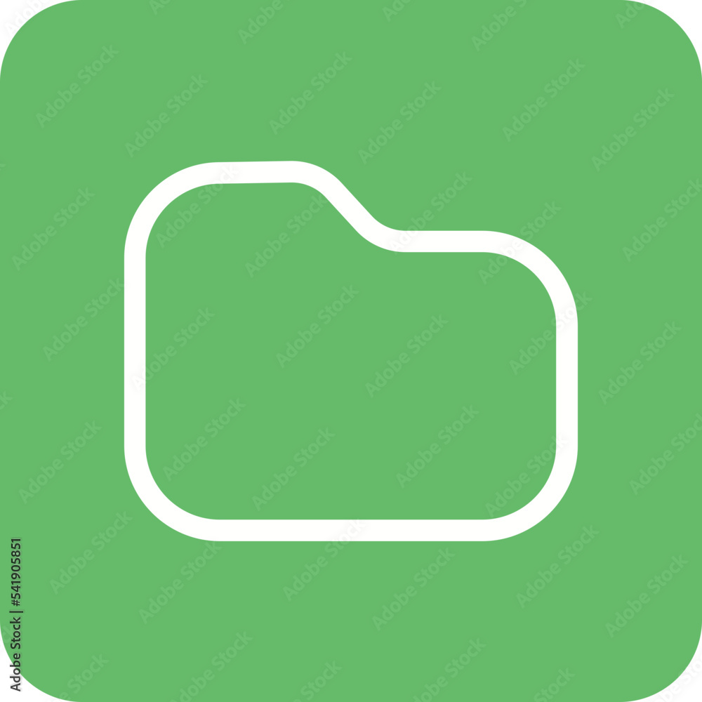 Folder Line Round Corner Background Icon Stock Vector | Adobe Stock