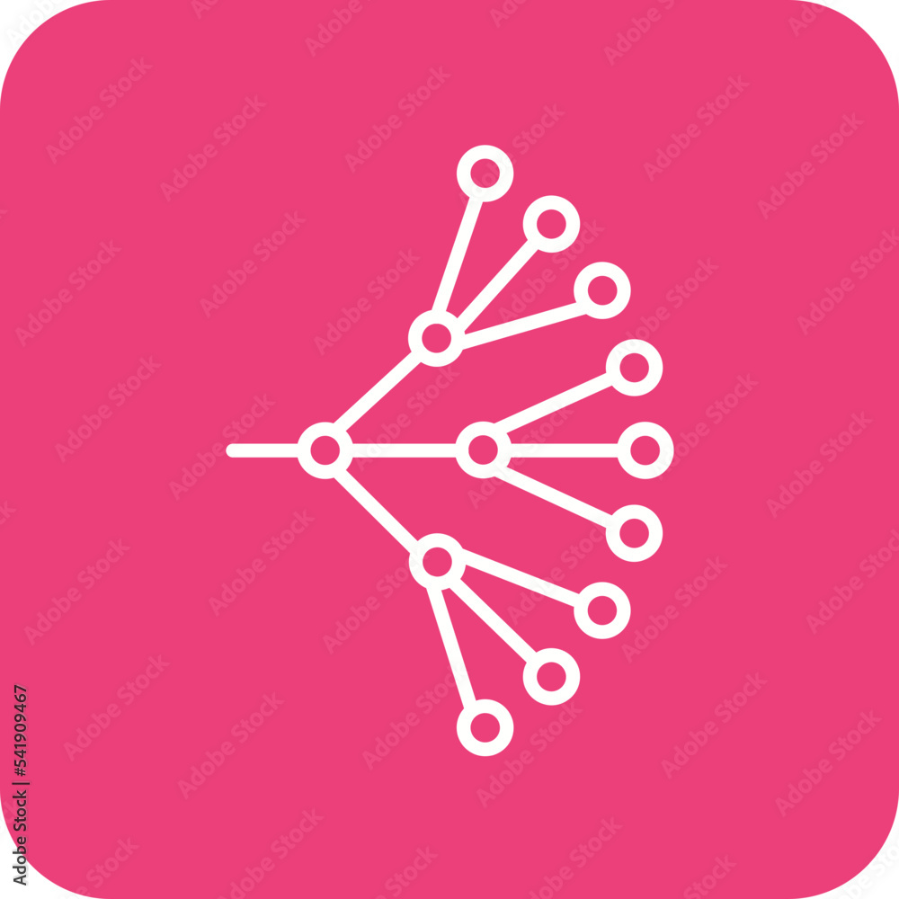 Nuclear Fission Line Round Corner Background Icon Stock Vector | Adobe ...