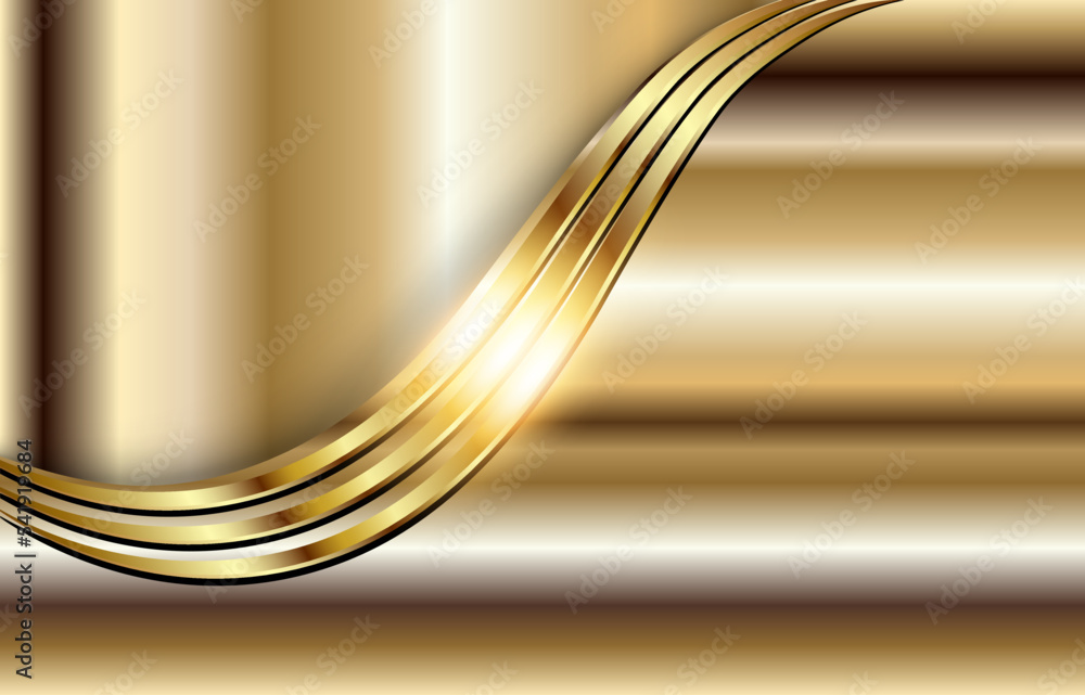 Business background gold, 3d golden metal shiny elegant vector ...