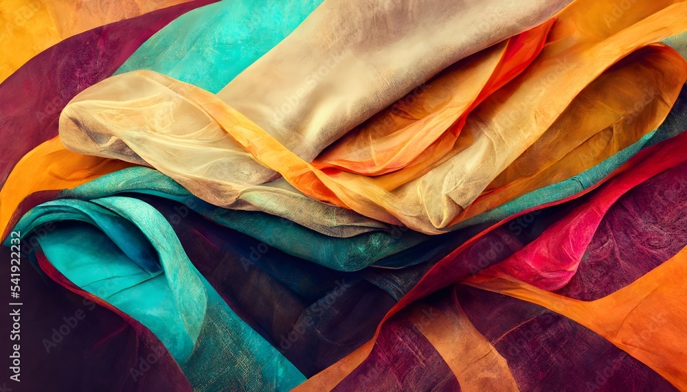 Beautiful Luxury abstract silk fabric background. colorful texture Aqua ...