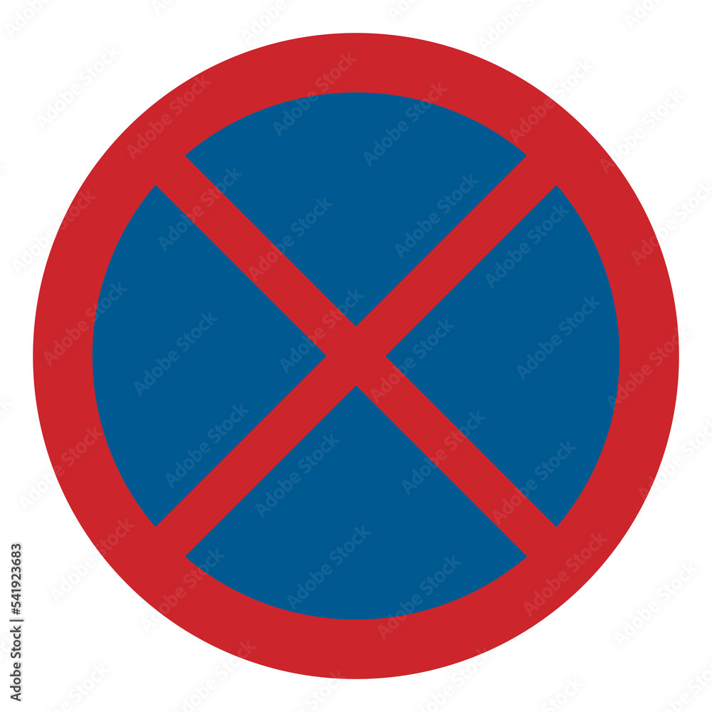 Prohibited road signs. No stopping. Traffic signs. Stock Vector | Adobe ...