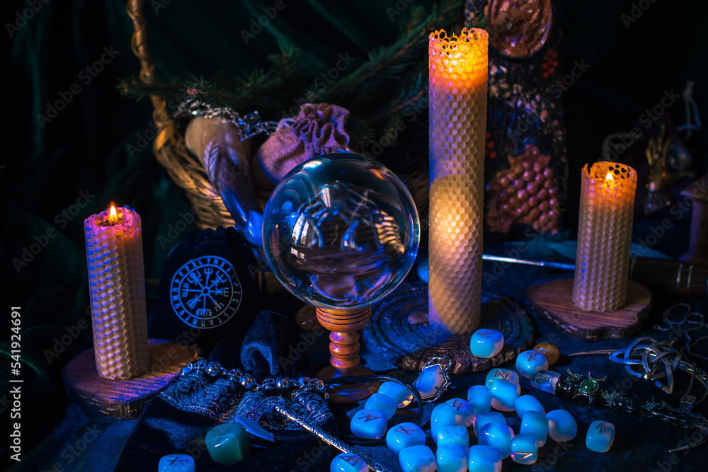 Scandinavian, Nordic concept, old world magic. Rite, pagan scene, North ...