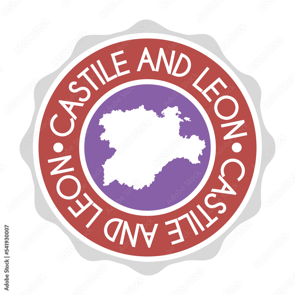 Castile and León, Spain Badge Map Vector Seal Vector Sign. National ...