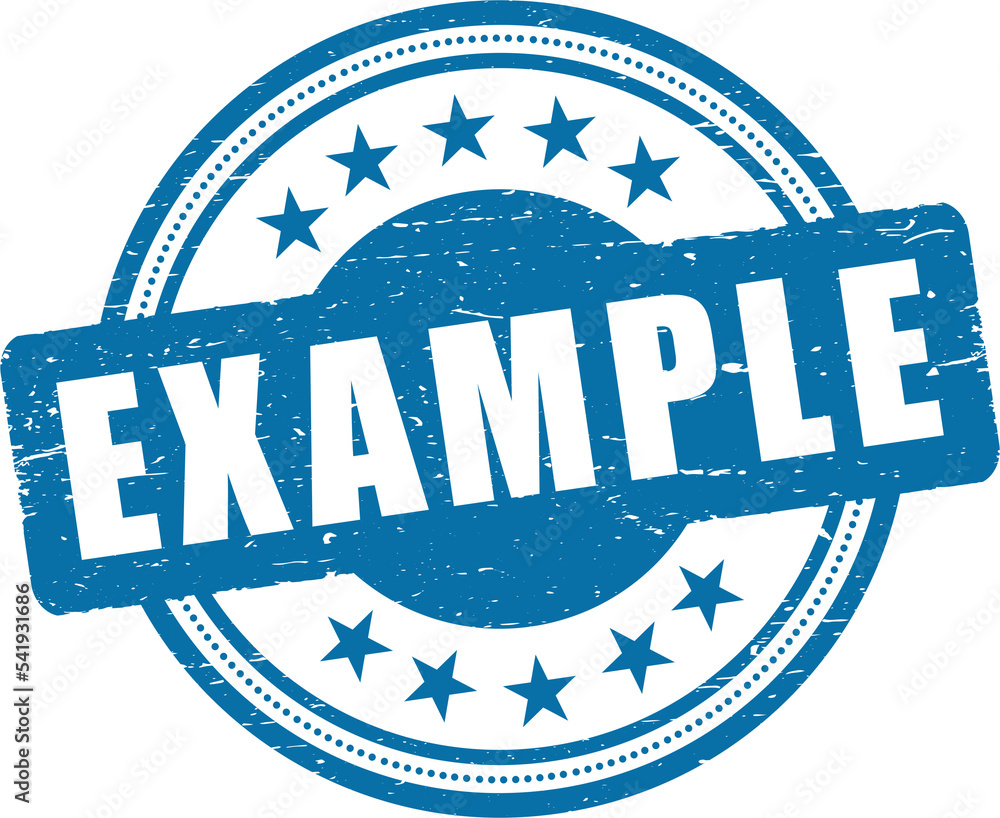 example stamp. example label. round grunge sign Stock Illustration ...