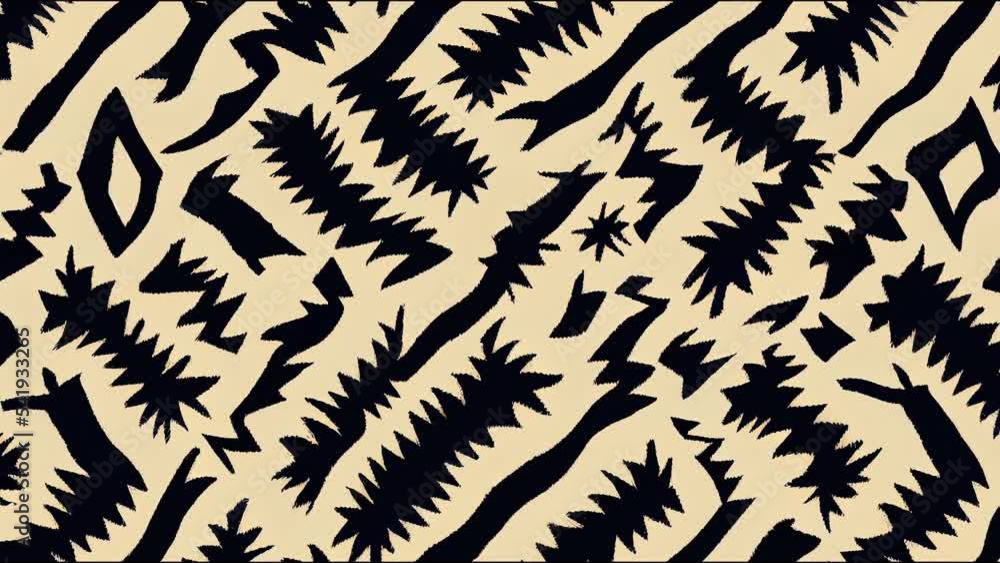 Abstract ethnic geometric animation design for background or wallpaper ...