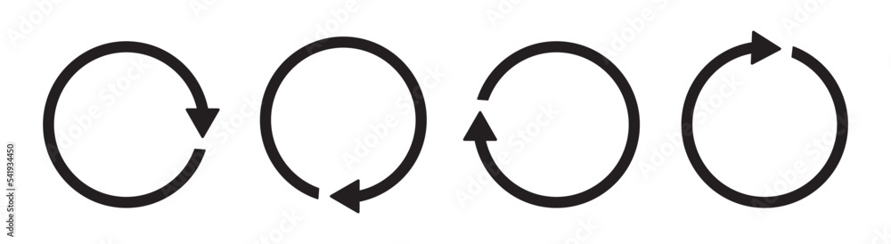 Circular progress icon. Arrow rotation circle icon. vector illustration ...