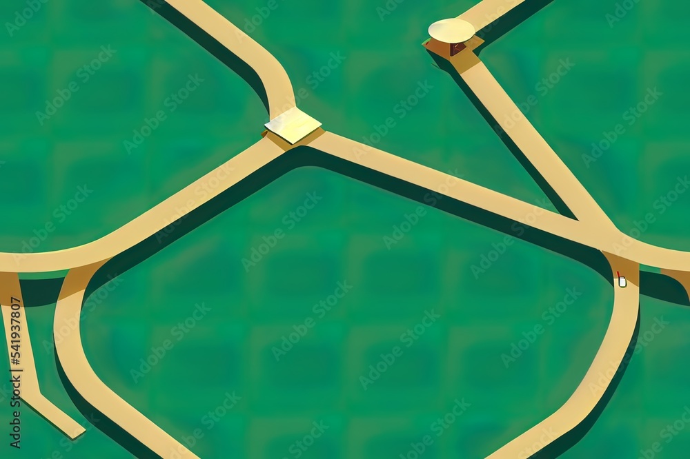 Railway train track route. Rail pattern round circular curve railroad ...