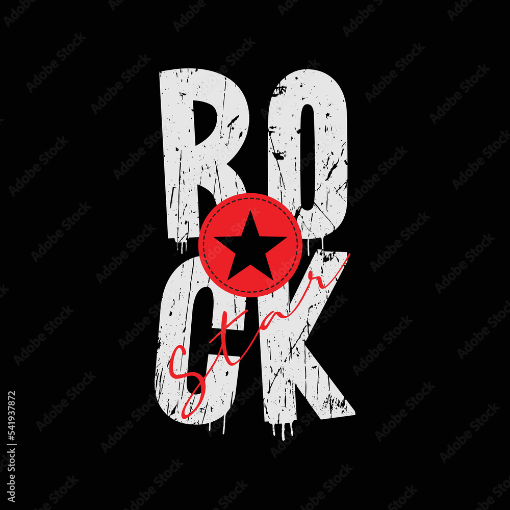 Rockstar typography vector t shirt design Stock Vector | Adobe Stock