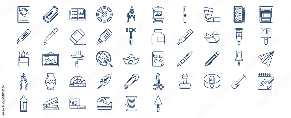 Collection of icons related to Craft and tools, including icons like ...