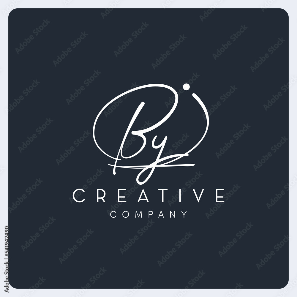 Signature BY logo design, signature letter creative logo for business ...