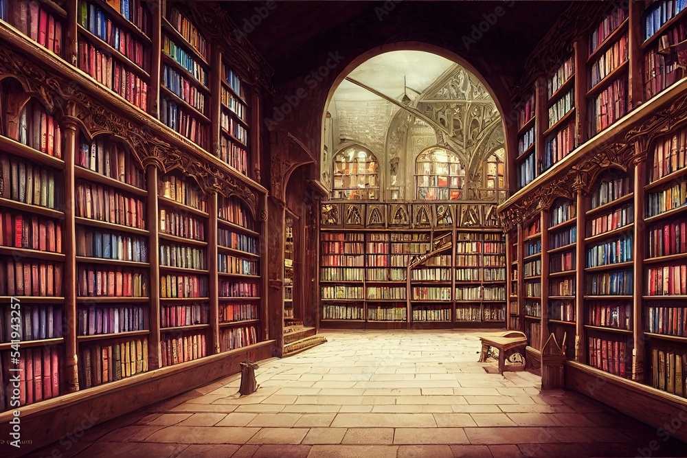 bookstore_from_outside_fantasy_221029_03 Stock Illustration | Adobe Stock