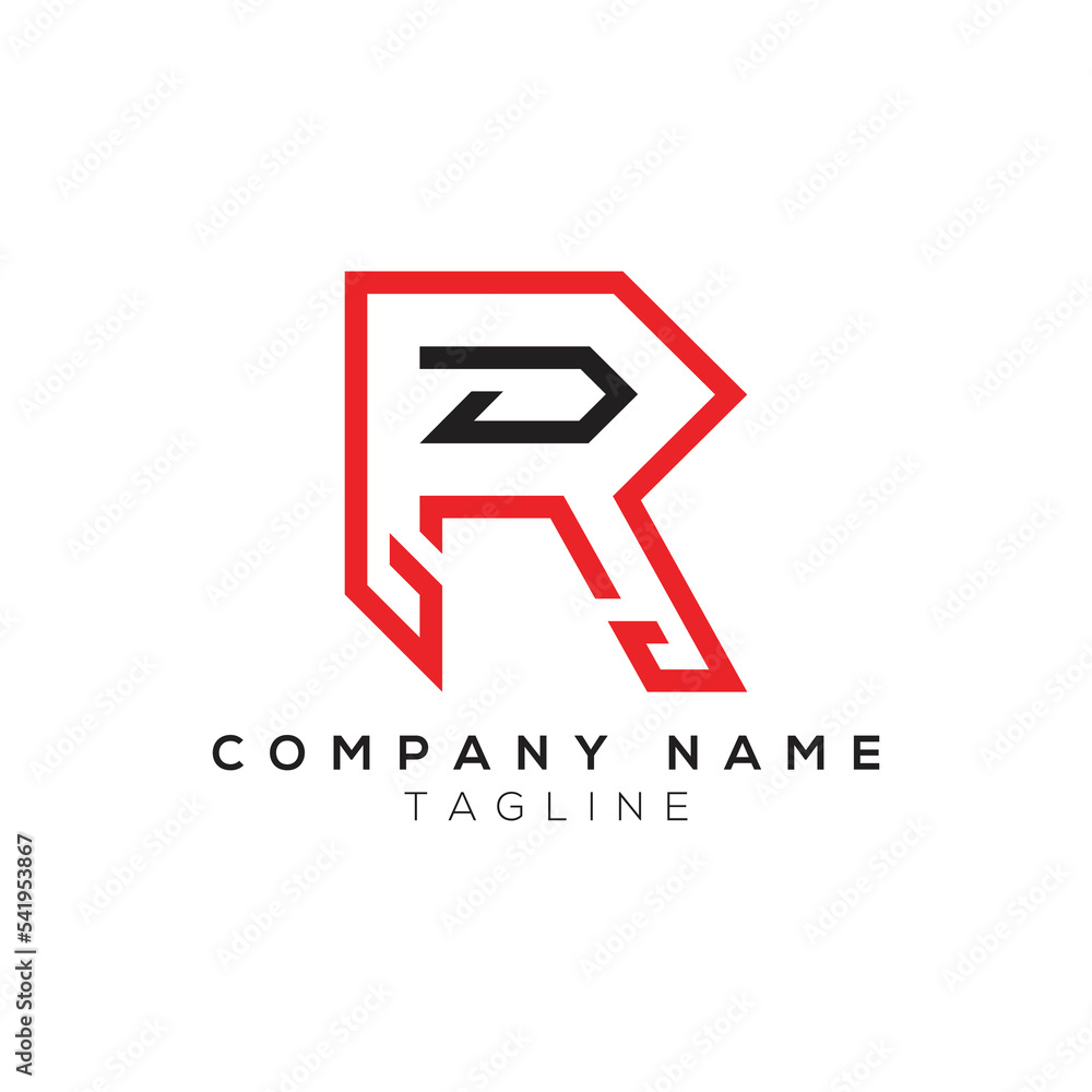 Letter R logo icon monogram design Vector template elements Stock ...