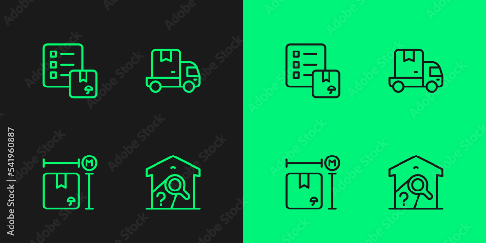 Set line Warehouse check, Cardboard box measurement, Verification of ...