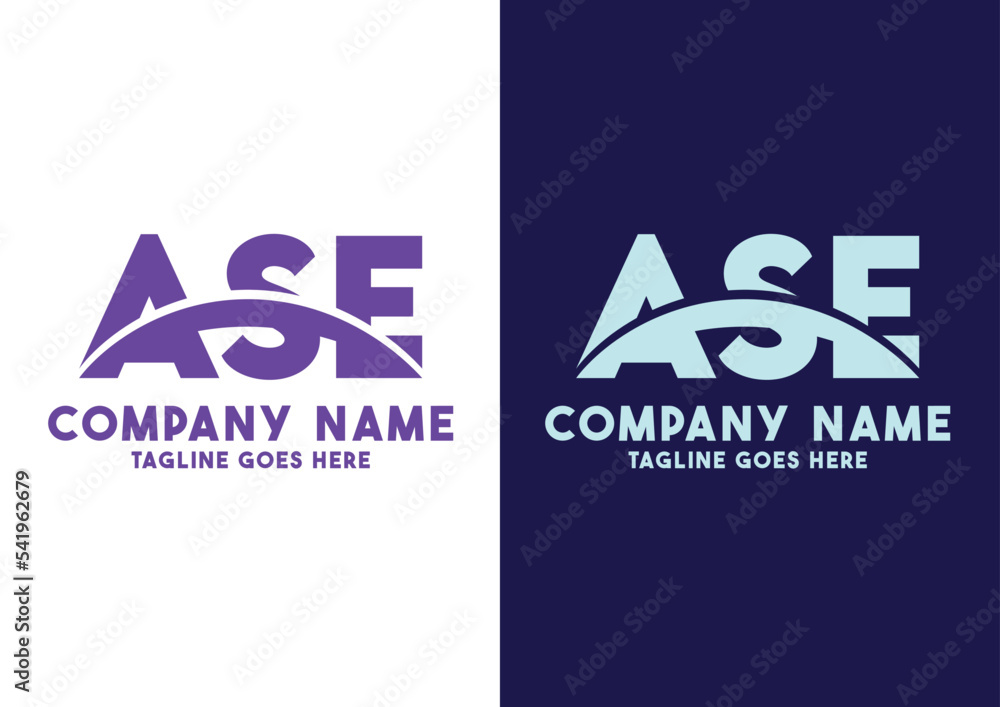 Letter ASE logo design vector template, ASE logo Stock Vector | Adobe Stock