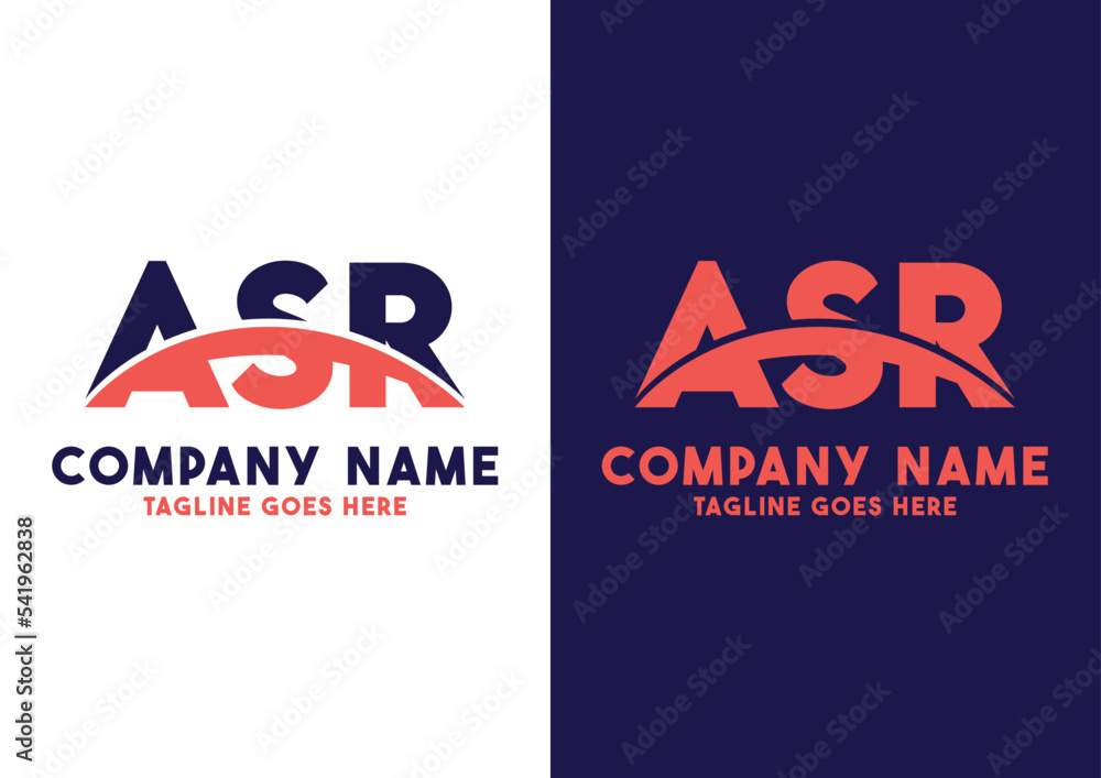Letter ASR logo design vector template, ASR logo Stock Vector | Adobe Stock