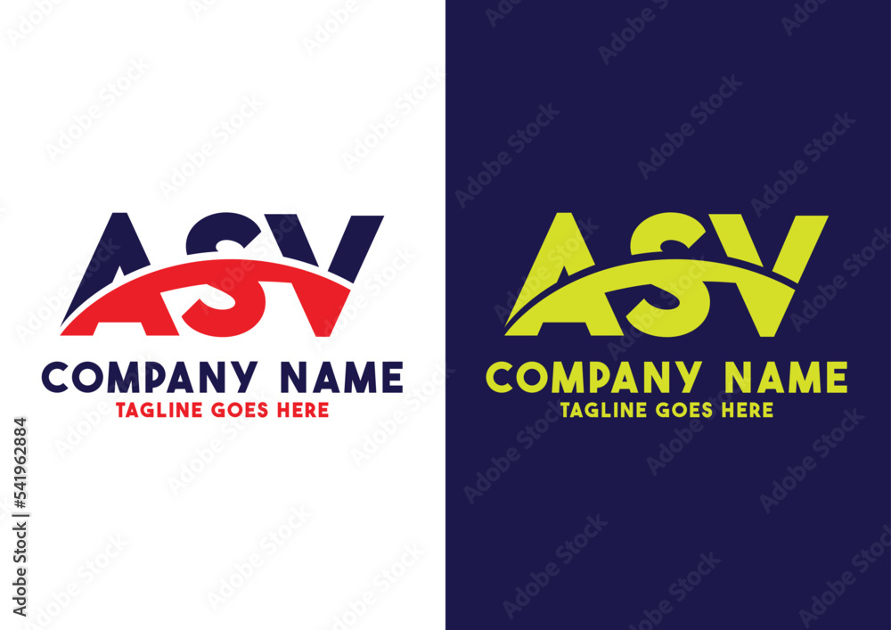 Letter ASV logo design vector template, ASV logo Stock Vector | Adobe Stock