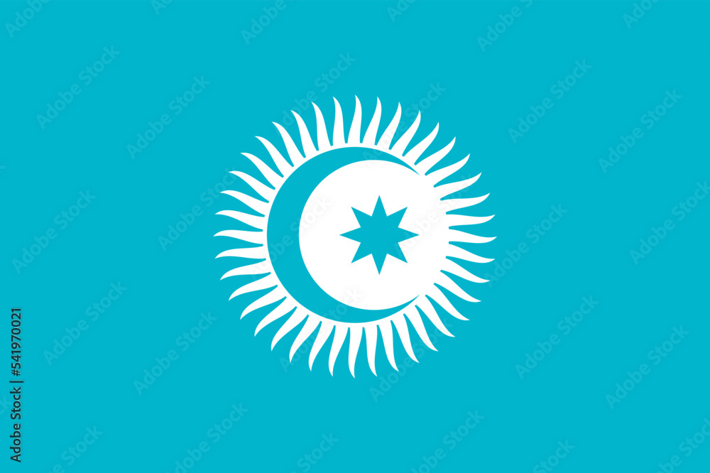 Flag Of Organization Of Turkic States Ots Cooperation Council Of