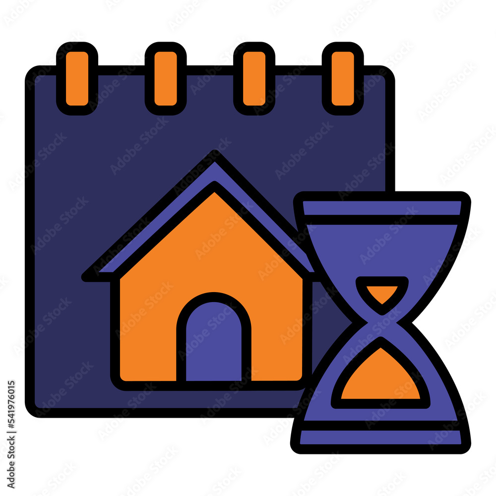 Concrete construction deadlines icon for your website, logo, app, UI ...