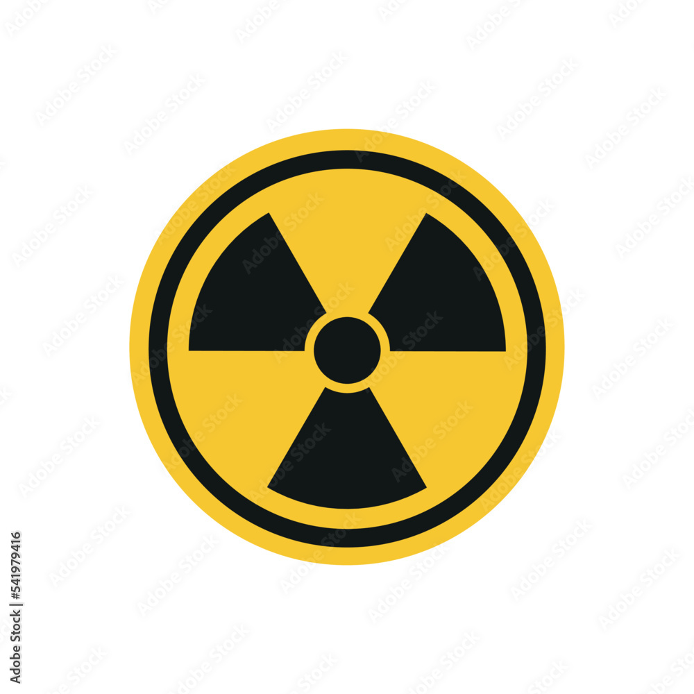 Radioactive hazard sign. Nuclear non-ionizing radiation symbol ...