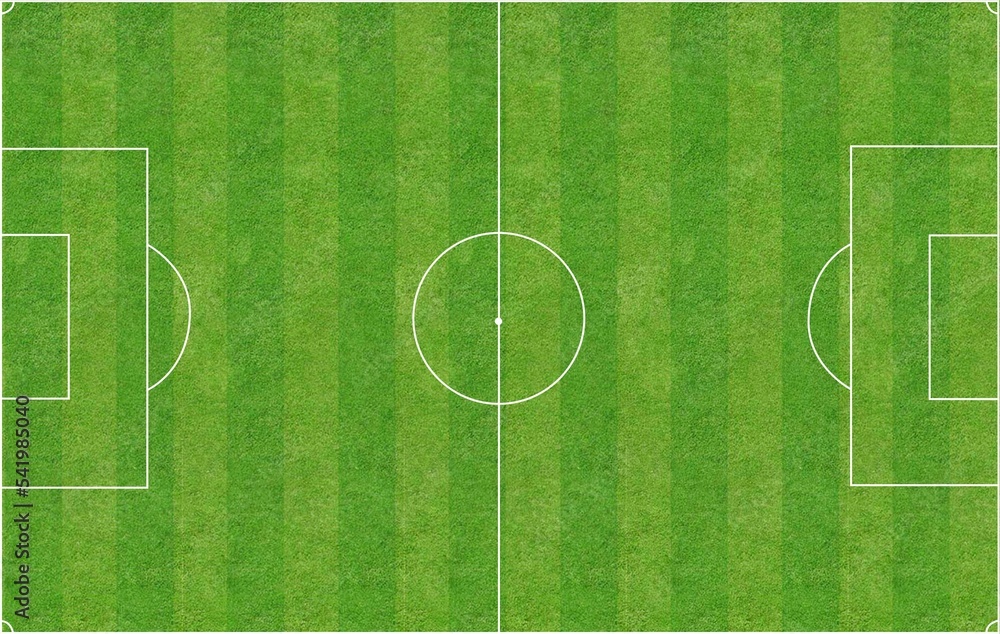 Realistic textured turf football soccer field. 3d rendering.Football ...