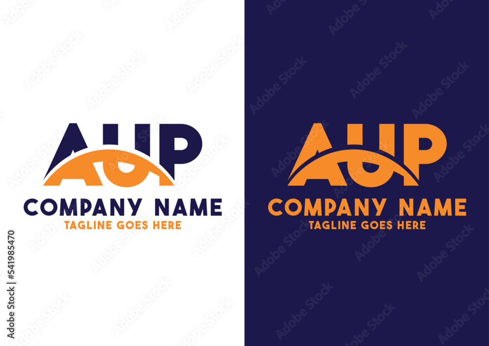 Letter AUP logo design vector template, AUP logo Stock Vector | Adobe Stock