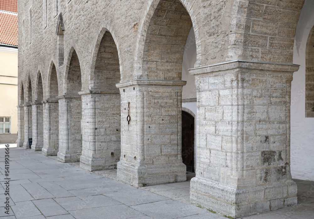 Exterior of modern white house, bottom and angle view. Architectural ...