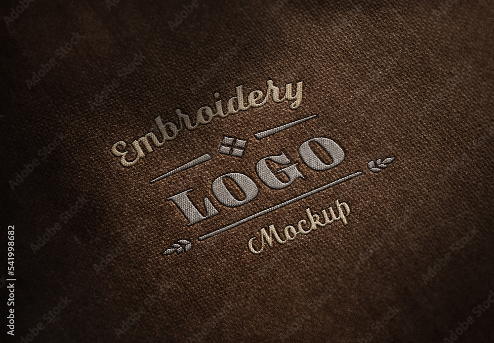Embroidery Patch Logo Mockup Stock Template | Adobe Stock