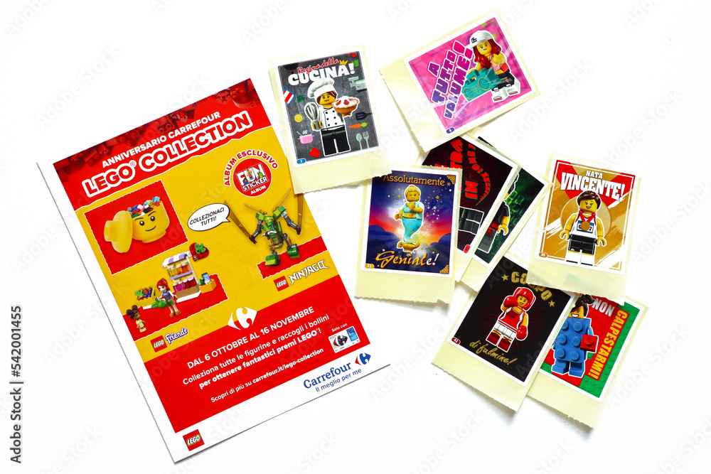 Italy - October 29, 2022: LEGO COLLECTION for Carrefour Anniversary ...