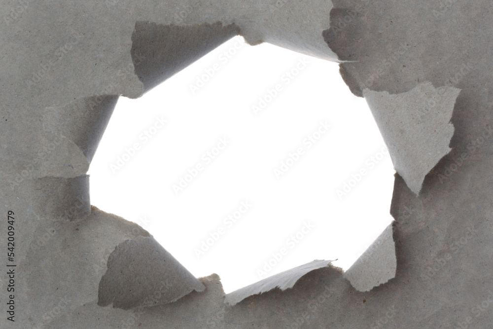 hole in paper, png file Stock Photo | Adobe Stock