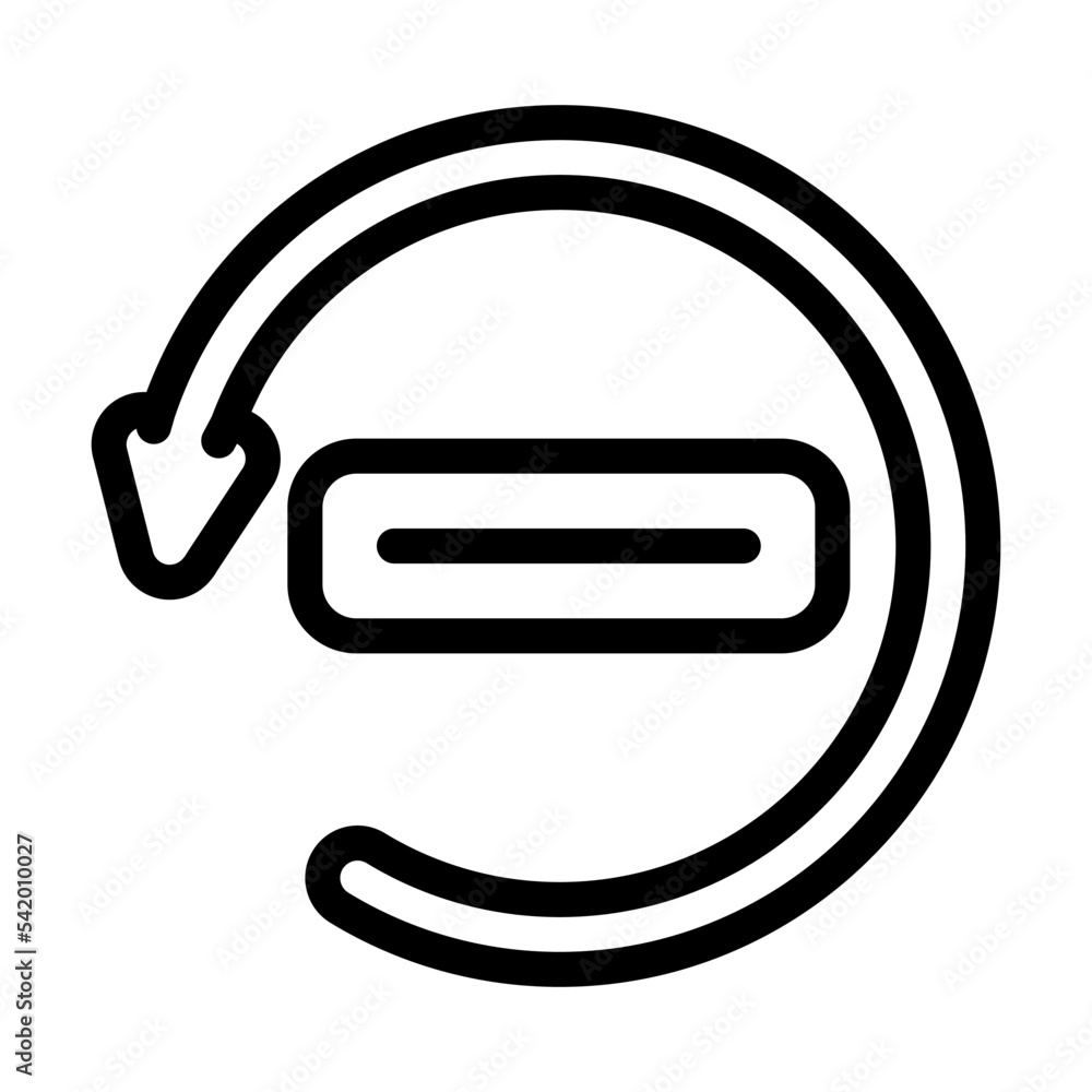 reset password line icon vector. reset password sign. isolated contour ...