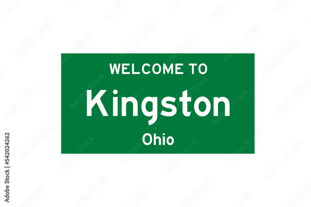 Kingston, Ohio, USA. City limit sign on transparent background. Stock ...