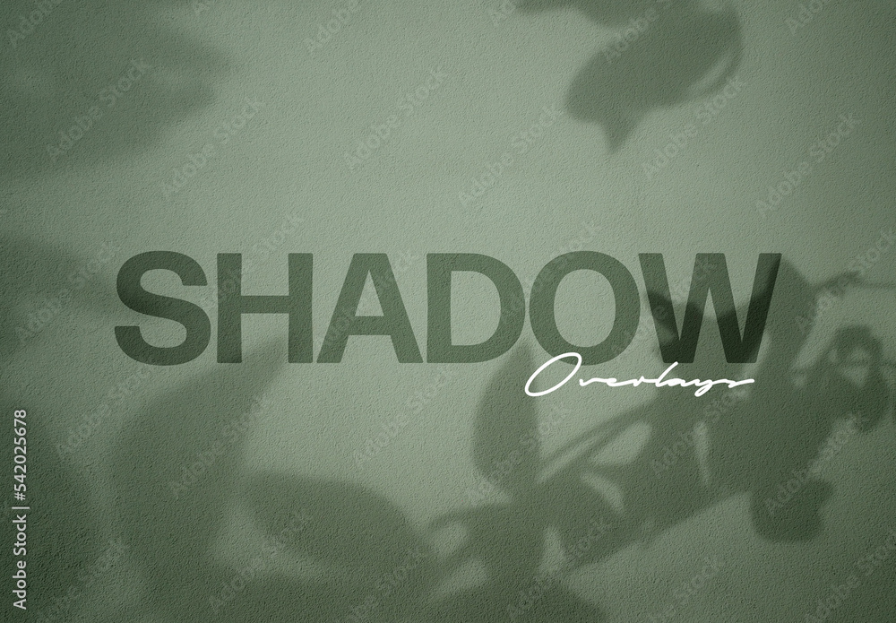 Leafy Shadow Overlays Mockup Stock Template | Adobe Stock