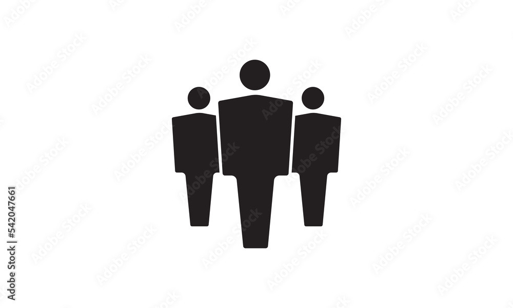 Concept and idea icon of gents and group of men. Stroke vector logo ...