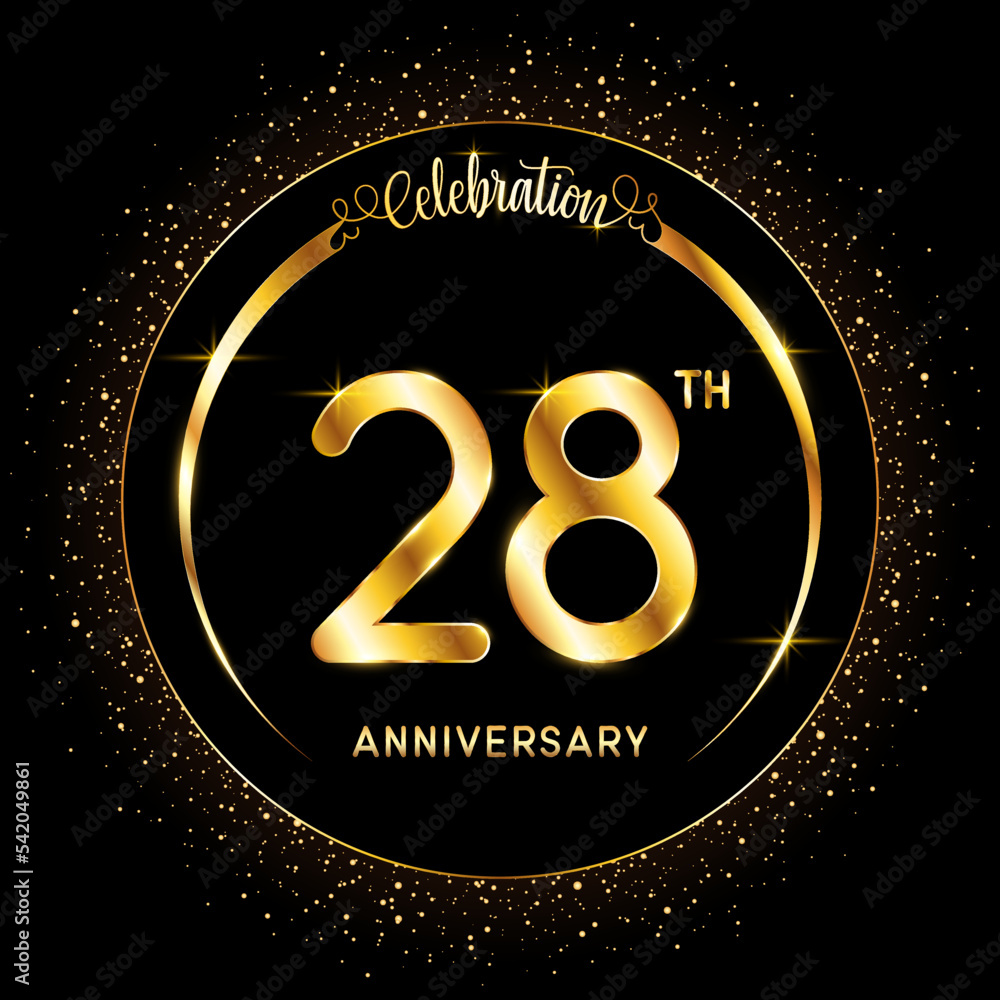 28th Anniversary. Perfect logo design to celebrate Anniversary with ...