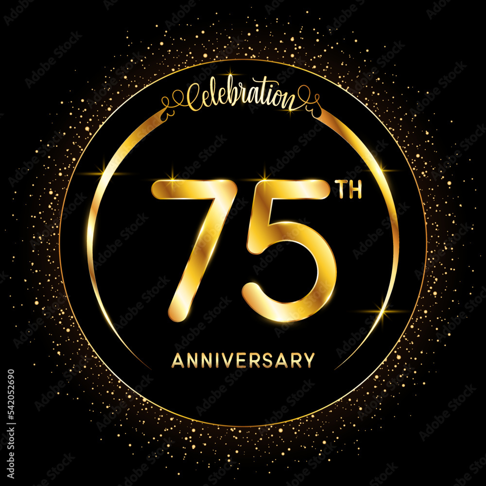 Vetor de 75th Anniversary. Perfect logo design to celebrate Anniversary ...