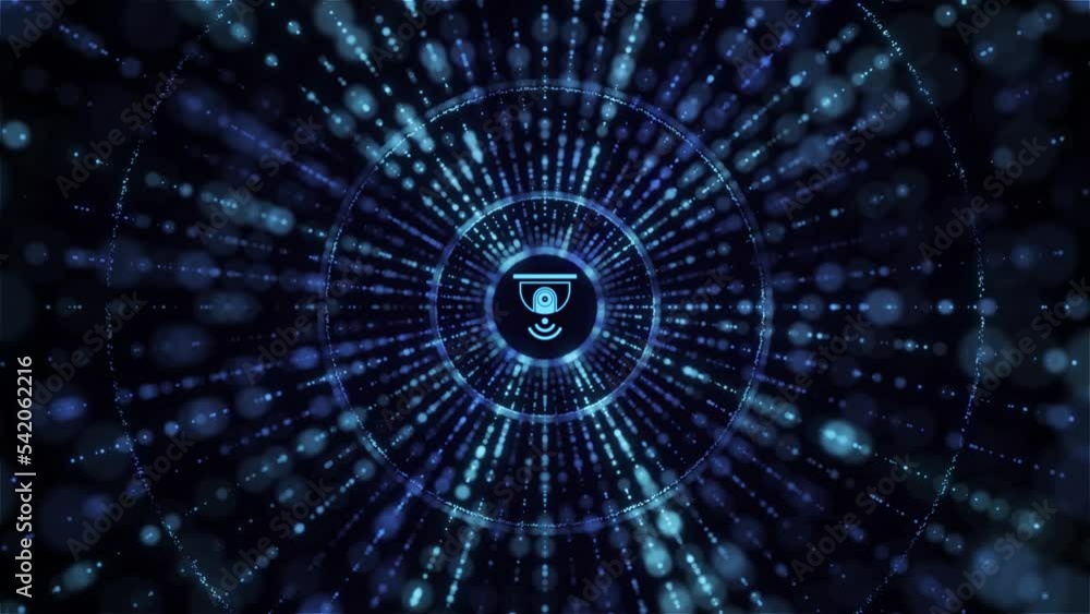 Security Surveillance Camera Icon Animation. black Security ...