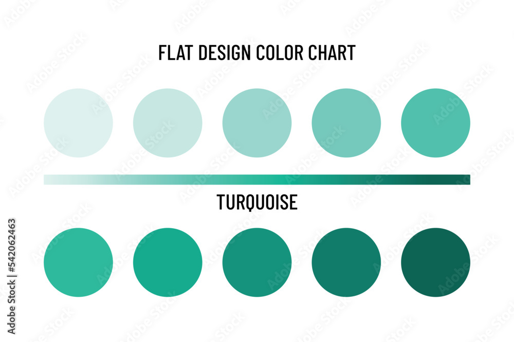 Flat design color chart. Color scheme Stock Vector | Adobe Stock