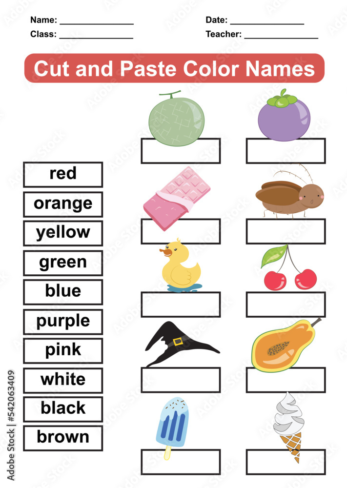 Learning about colors worksheet for children. Educational printable ...