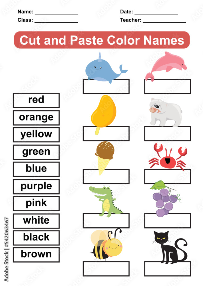 Learning about colors worksheet for children. Educational printable ...