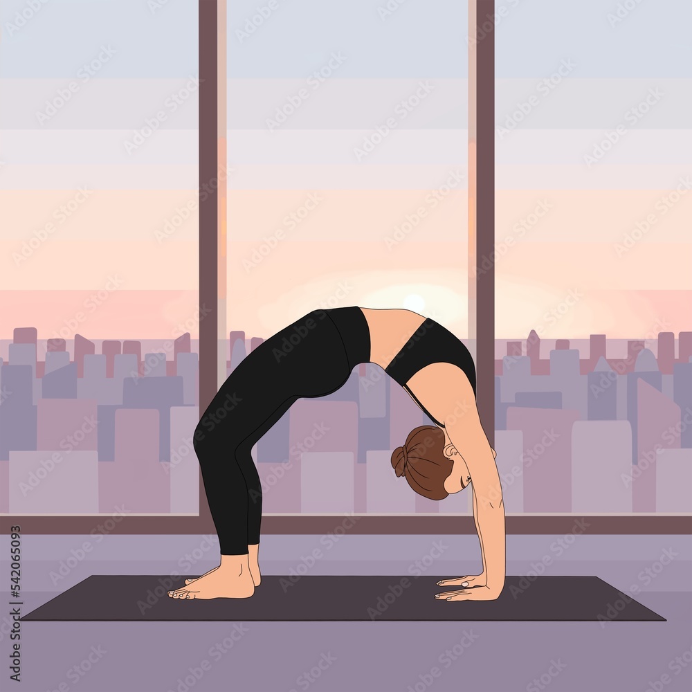 Wheel Pose Urdhva Dhanurasana Or Chakrasana Upward Facing Dog