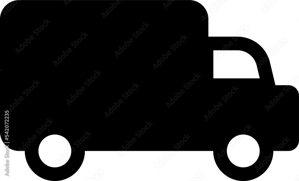 Delivery truck icon. Lorry symbol in png. Shipping van. Courier sign ...