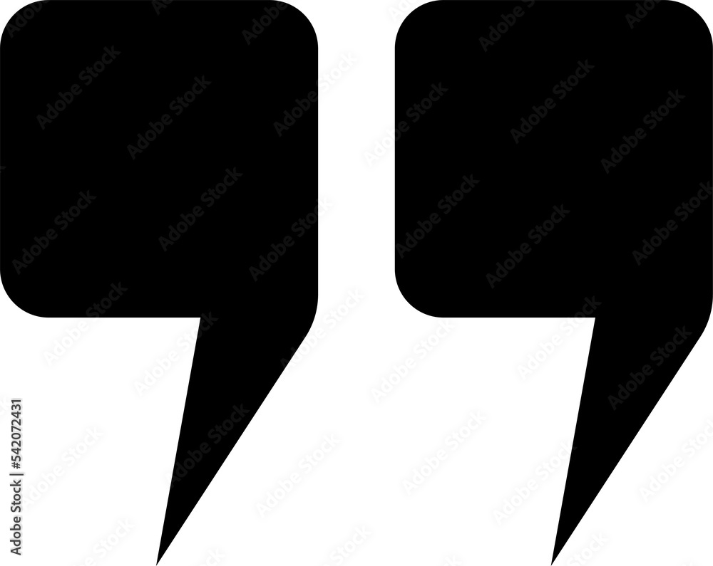 Quote mark in png. Quotation symbol. Remark sign in png. Quote mark on ...