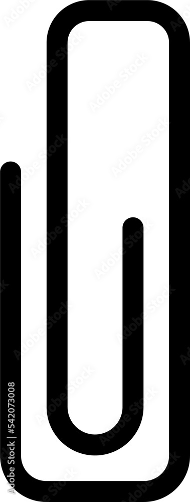 ภาพประกอบสต็อก Paper clip icon. Attach symbol in png. Paper clip on ...