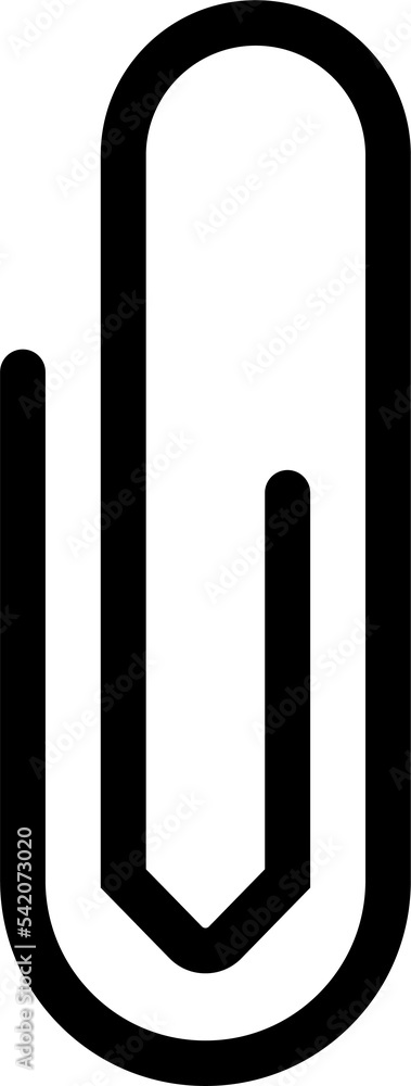 Paper clip icon. Attach symbol in png. Paper clip on transparent ...